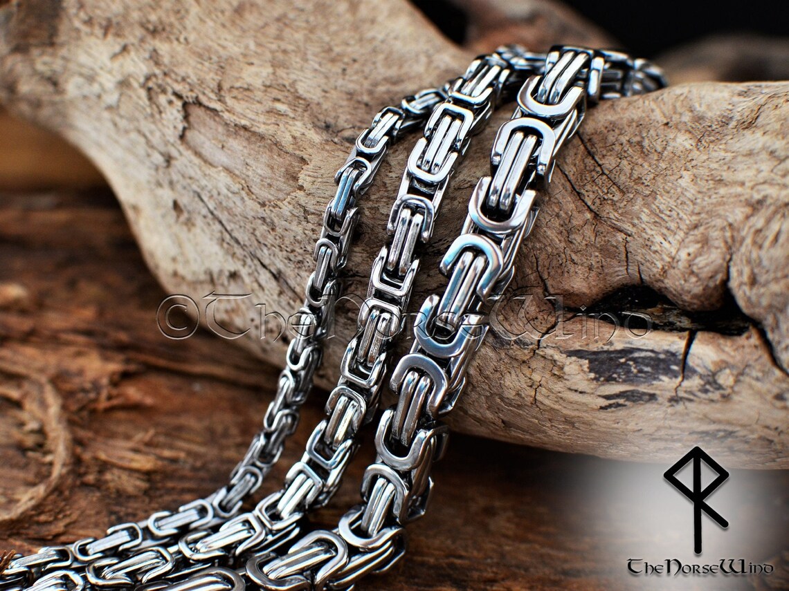 Byzantine Chain Viking Necklace Premium Quality Stainless - Etsy