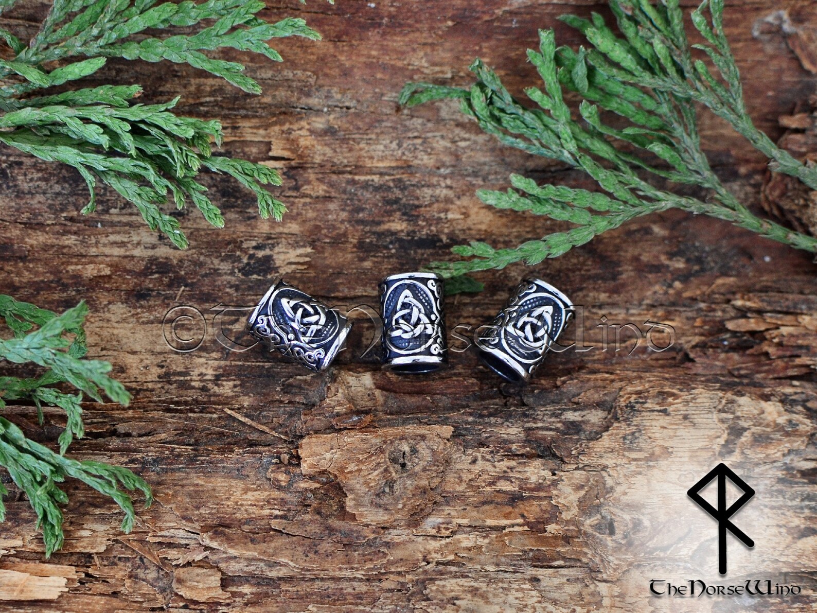 Viking Beard Beads Celtic Knot Hair Rings Triquetra Beard - Etsy