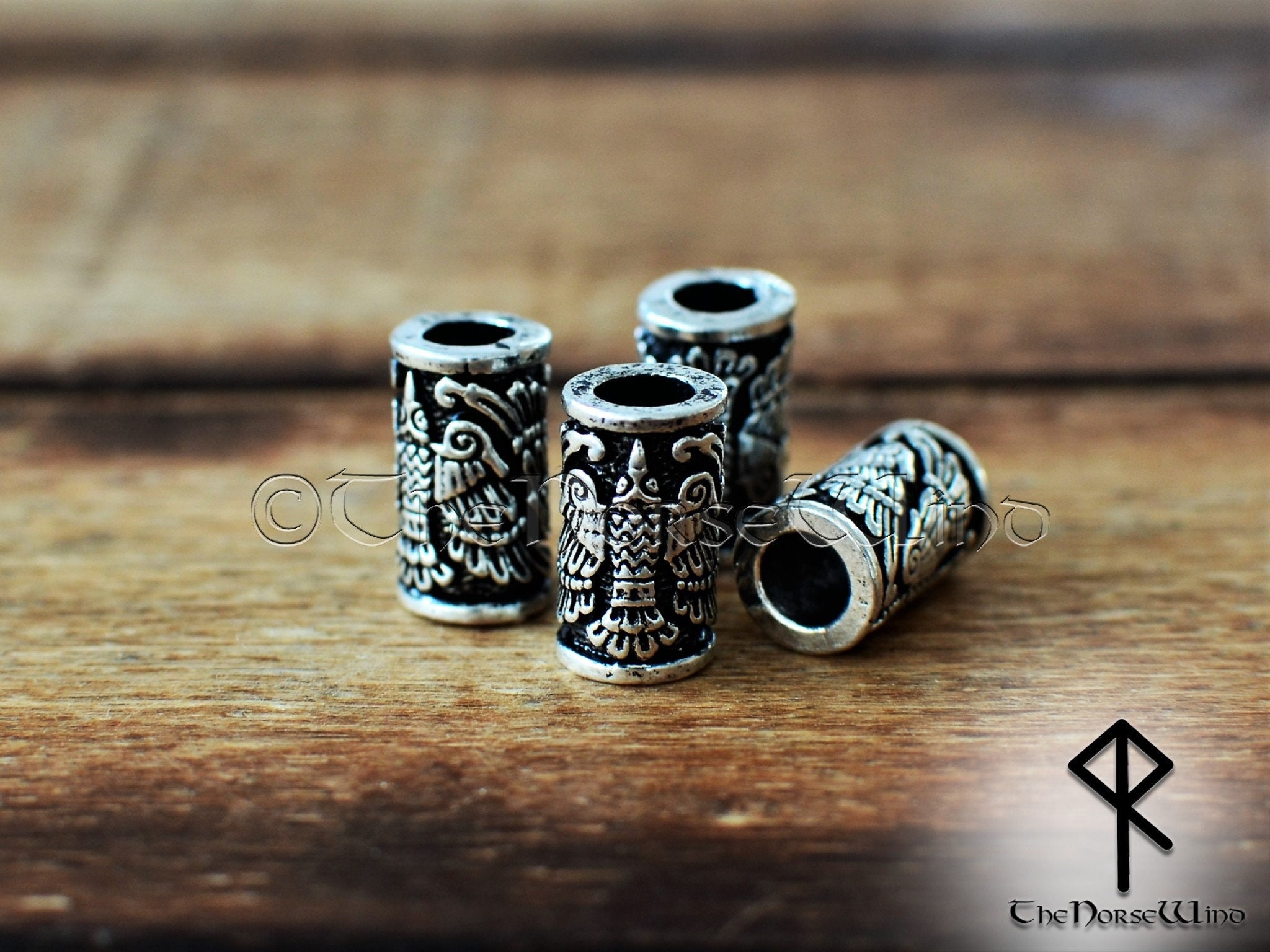 Viking Raven Beard Beads Odin Ravens Hair Rings Norse - Etsy