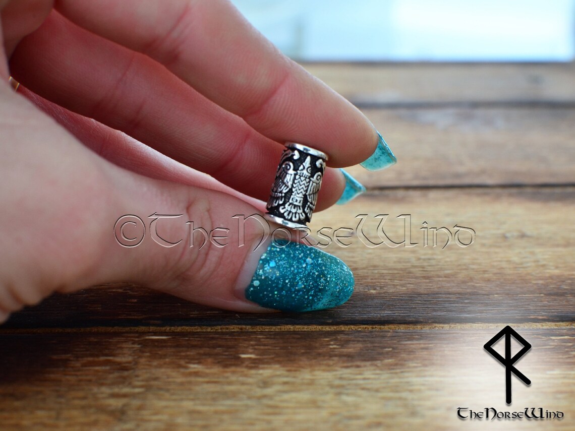 Viking Raven Beard Beads Odin Ravens Hair Rings Norse - Etsy