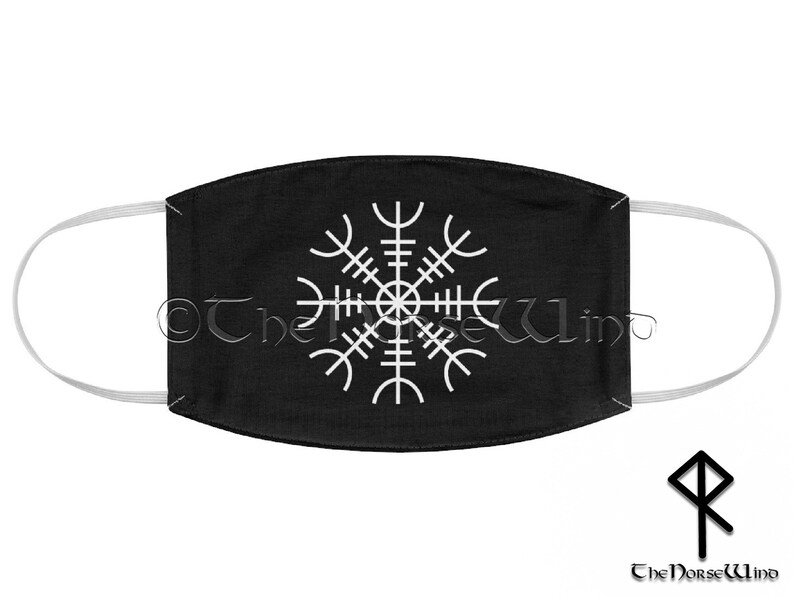 Helm of Awe Face Mask Viking Face Mask Aegishjalmur Fabric | Etsy