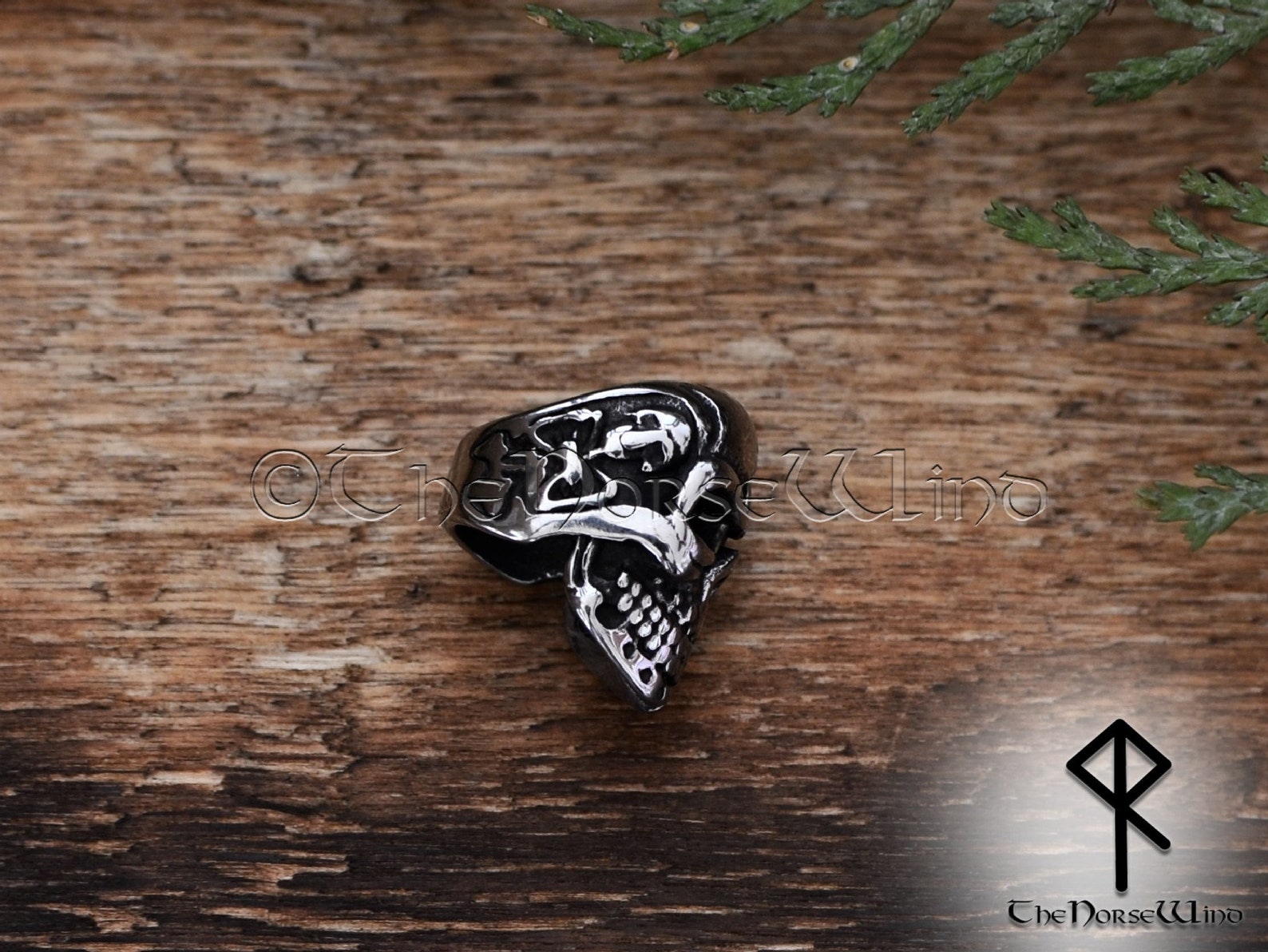 Viking Beard Beads, Skull Hair Beads, Human Skull Beard Rings, Skeleton ...