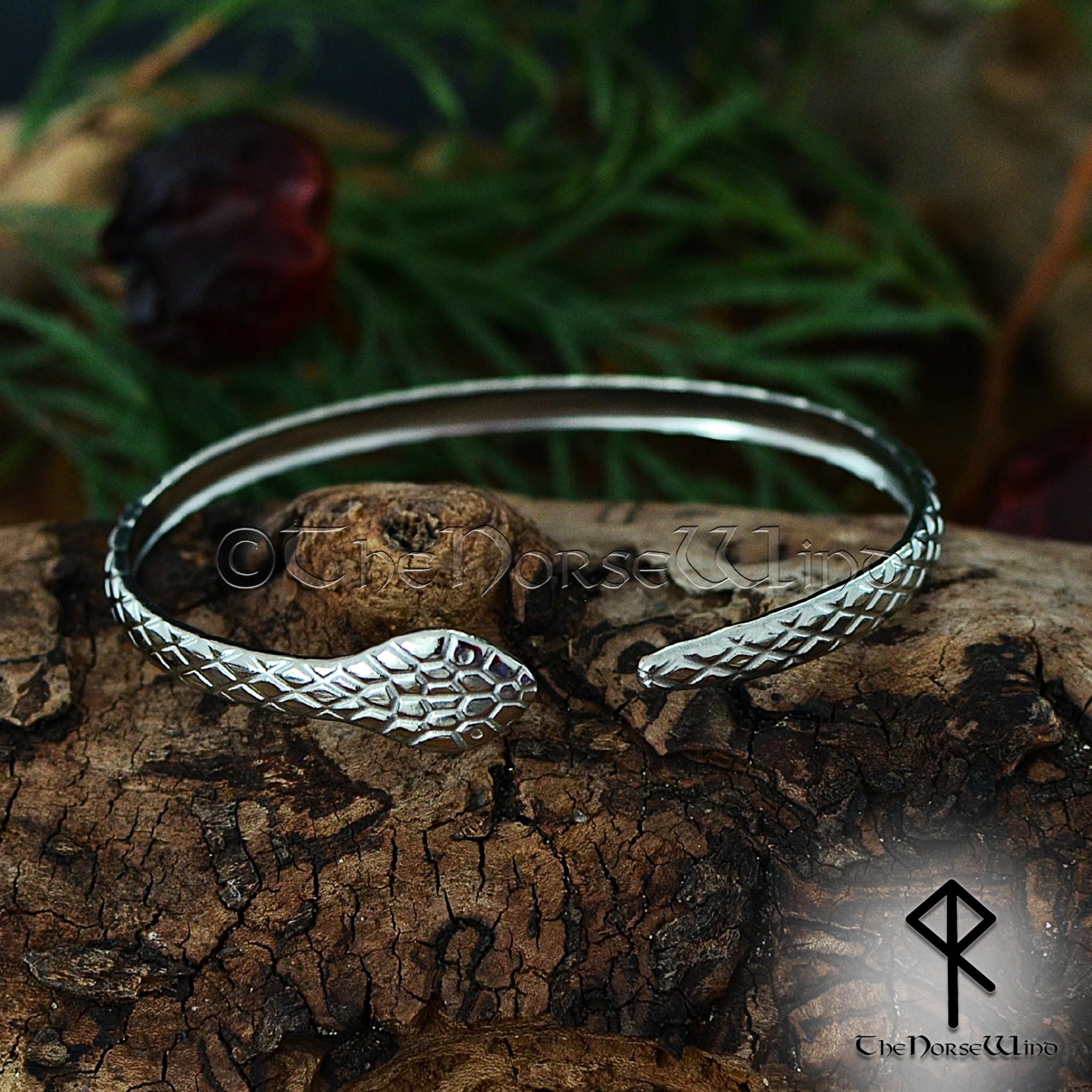 Viking Snake Bracelet, Midgard Serpent Women's Armring, Jormungandr ...