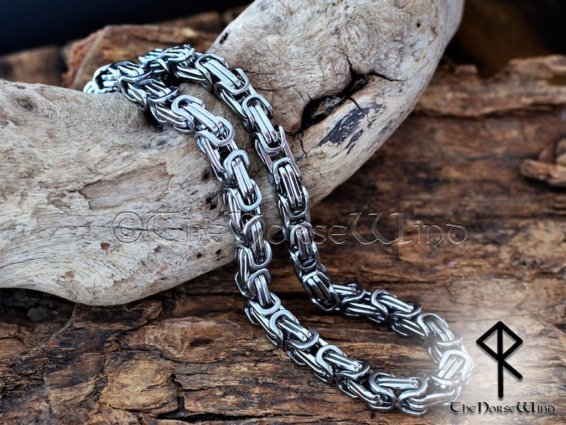 Byzantine Chain Viking Necklace Premium Quality Stainless - Etsy