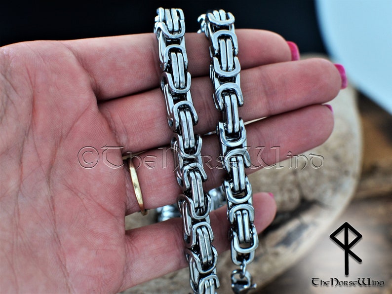 Byzantine Chain Viking Necklace Premium Quality Stainless - Etsy