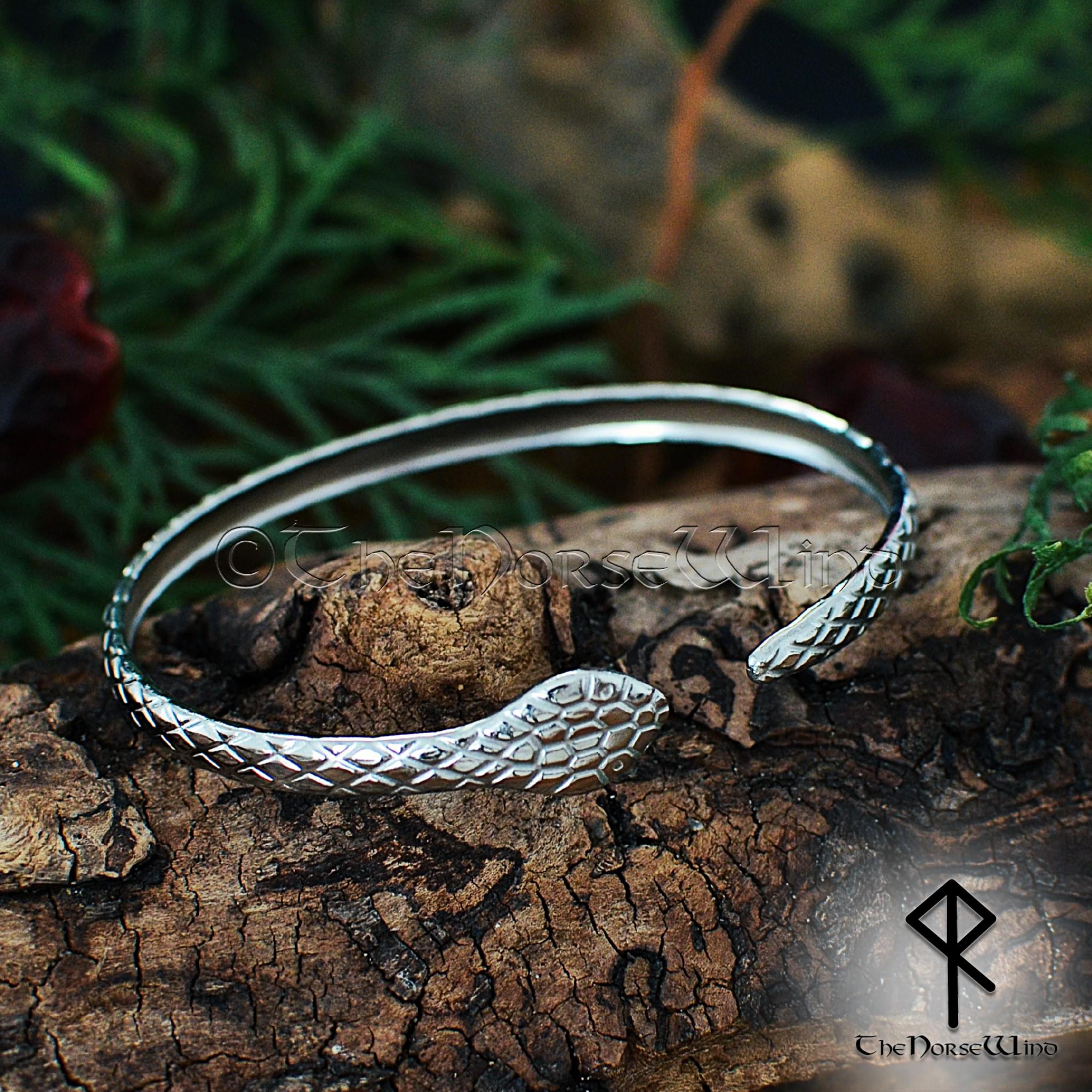 Viking Snake Bracelet, Midgard Serpent Women's Armring, Jormungandr ...