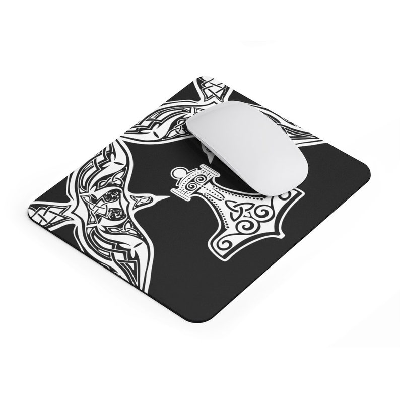 Thor's Hammer Viking Mjolnir Mouse Pad – Odin's Ravens Gaming Desk Mat ...