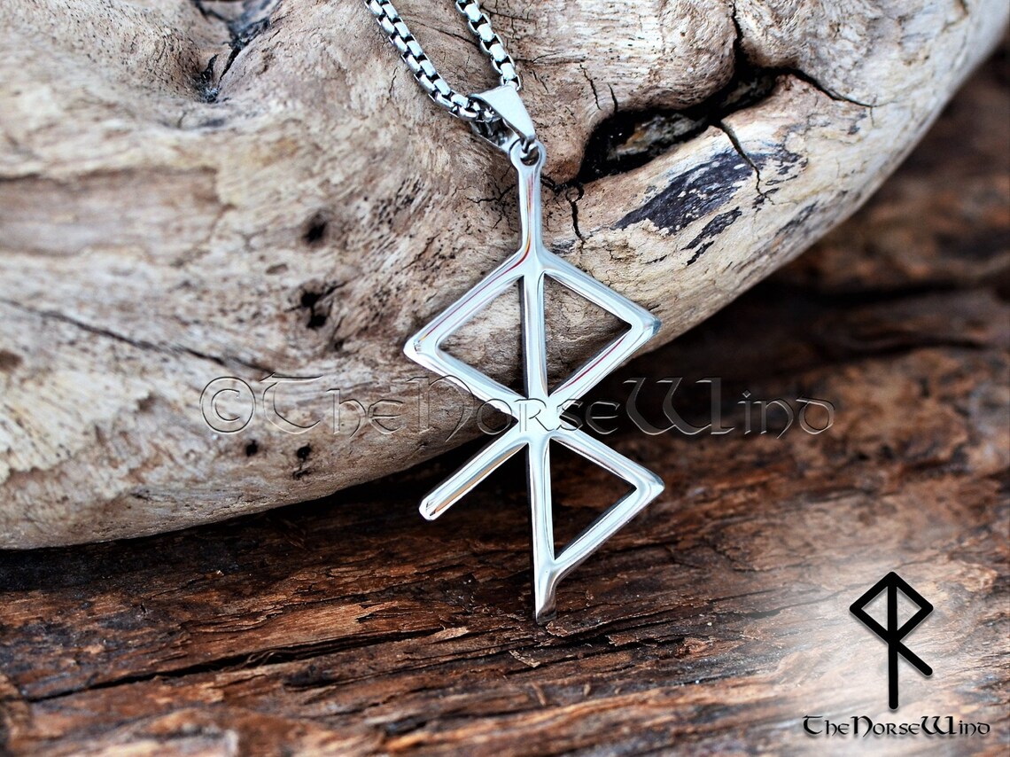 Viking Rune Necklace Peace and Happiness Bind Rune Amulet - Etsy