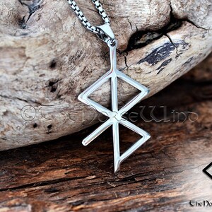 Viking Rune Necklace - Peace and Happiness Bind Rune Amulet, Norse ...
