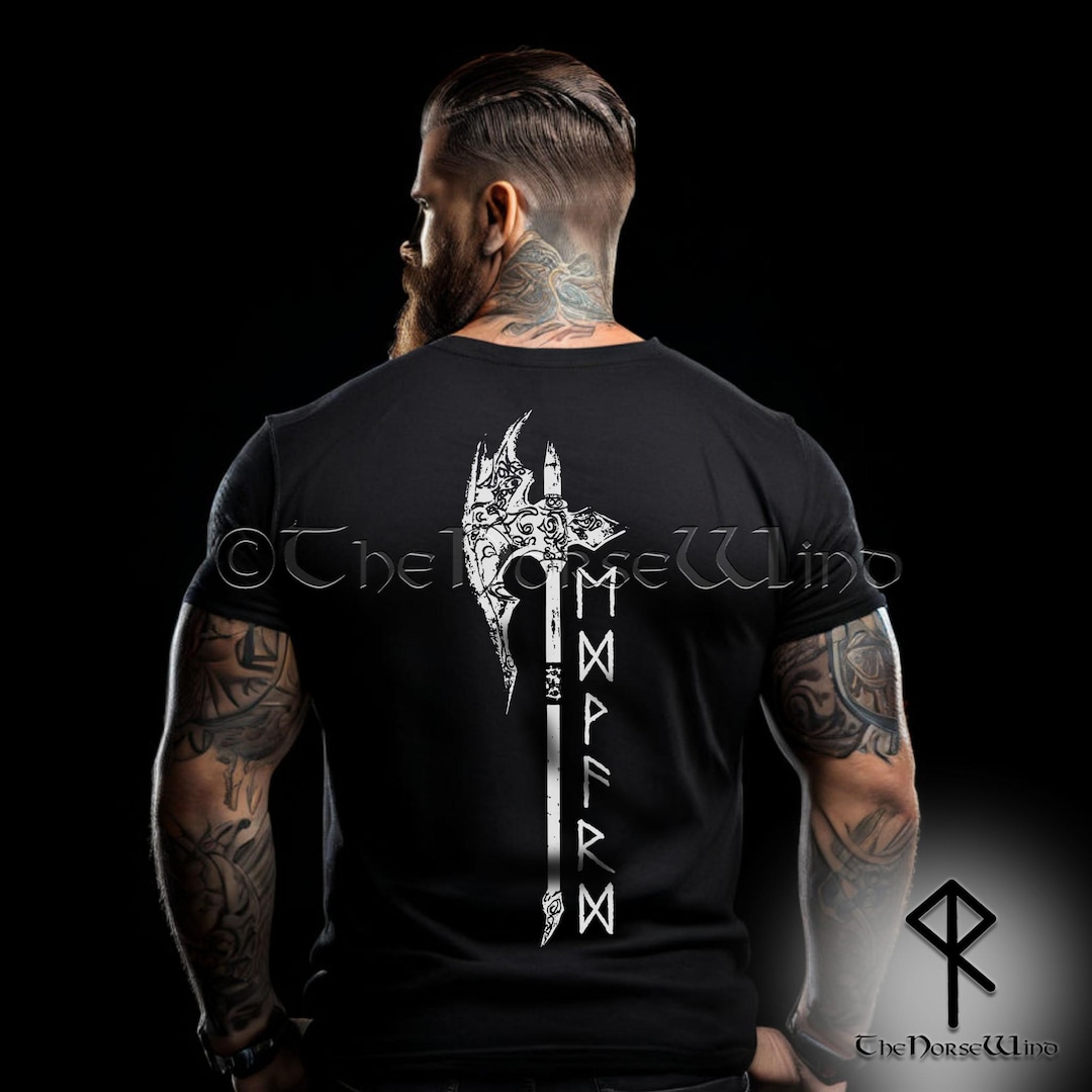 Custom Viking Warriors T-shirt Name in Runes, Personalized Futhark ...