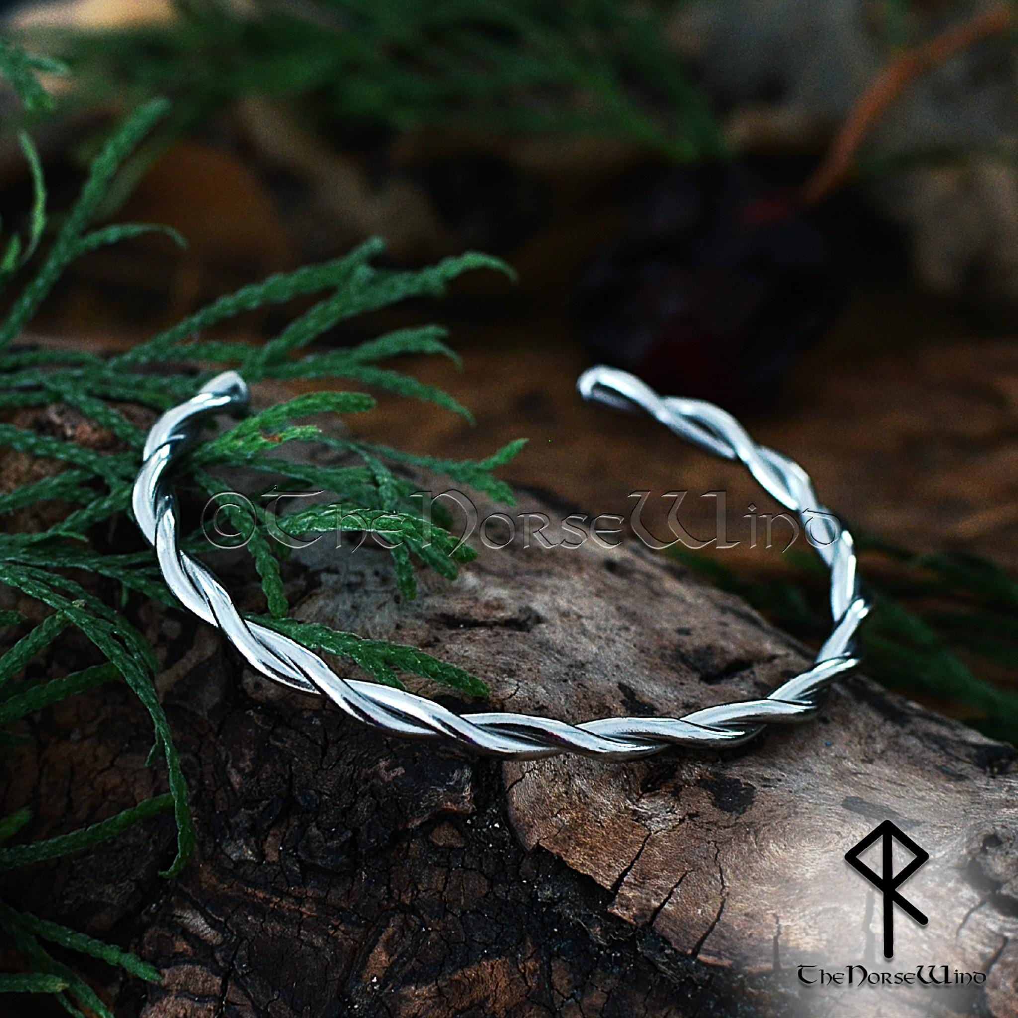 Twisted Viking Torque Bracelet, Viking Women Armring, Stainless Steel ...