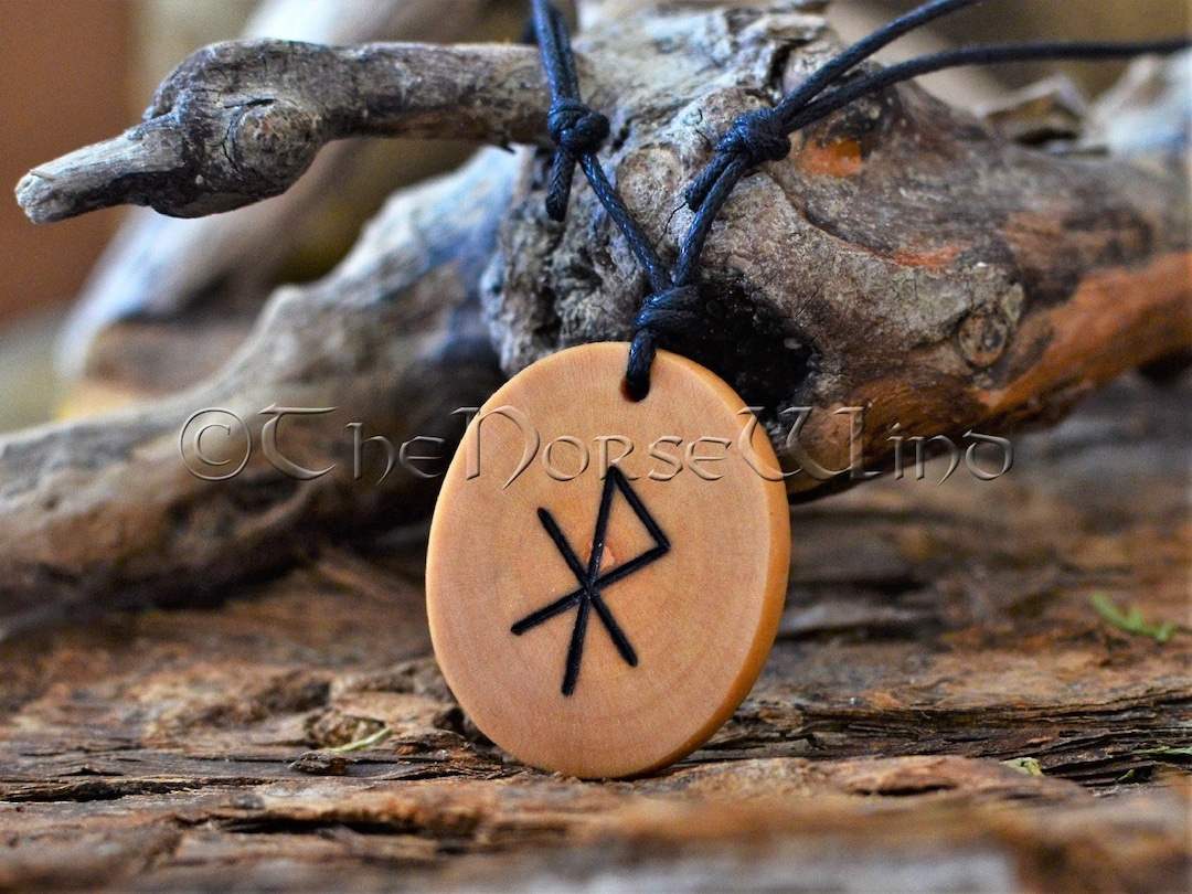 Viking Runes Love Amulet, Elder Futhark Attract Love Bind Rune Necklace ...