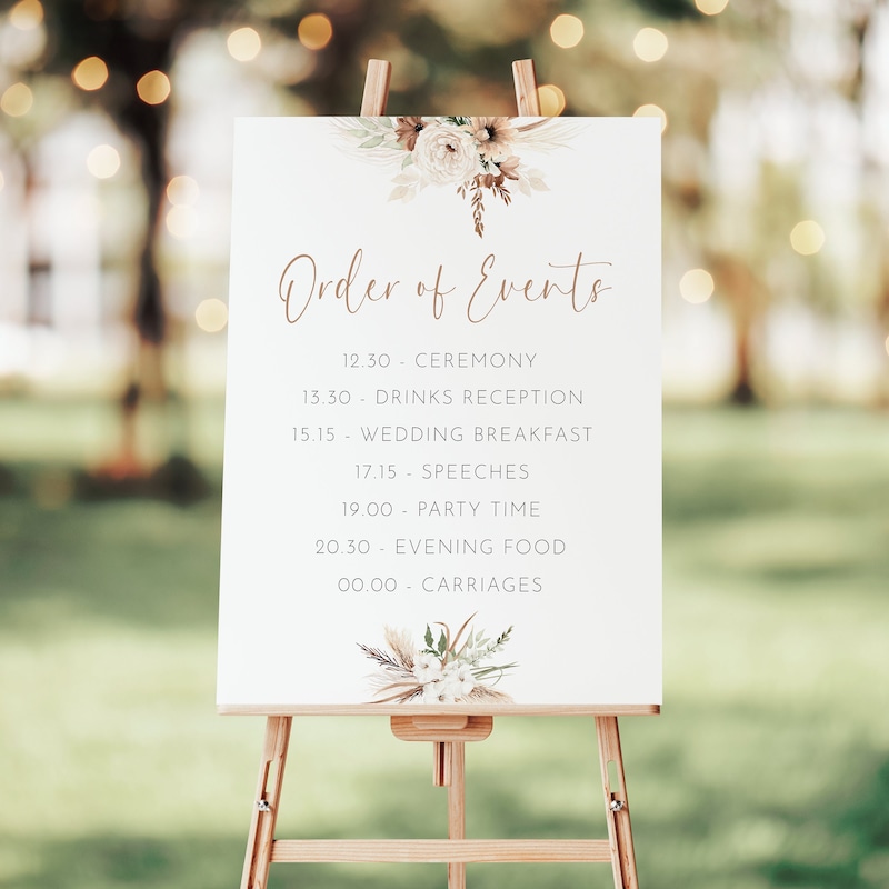 Pampas Sign Frame - Etsy UK