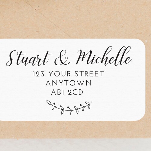 Monogram Return Address Labels - Etsy