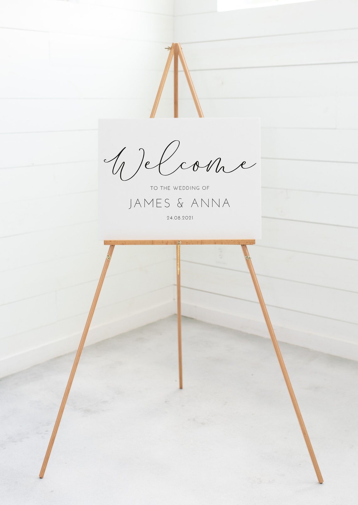 Personalised Wedding Welcome Sign Minimalist Simple Design - Etsy