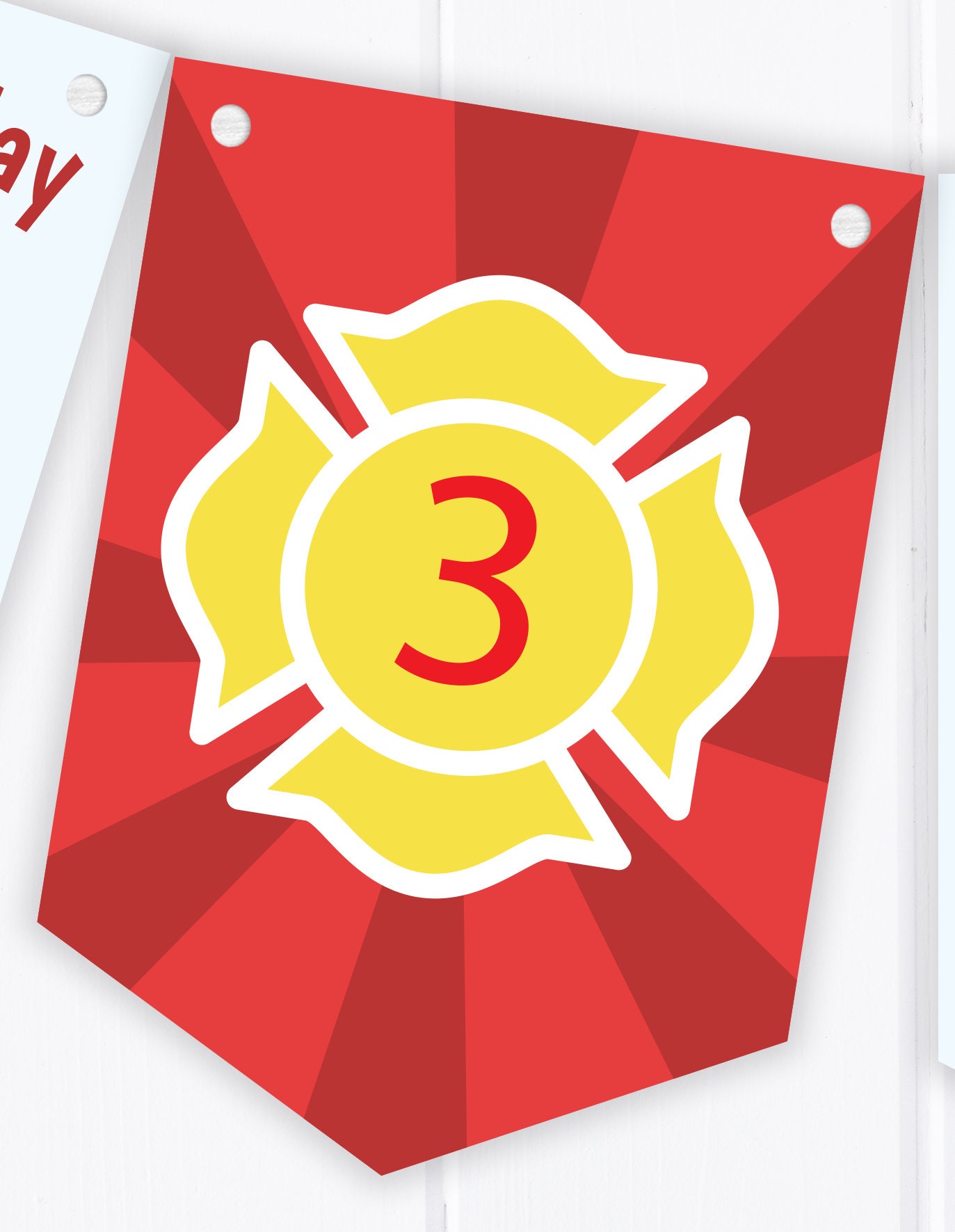 Fireman / Fire Engine Happy Birthday Bunting Personalised - Etsy UK