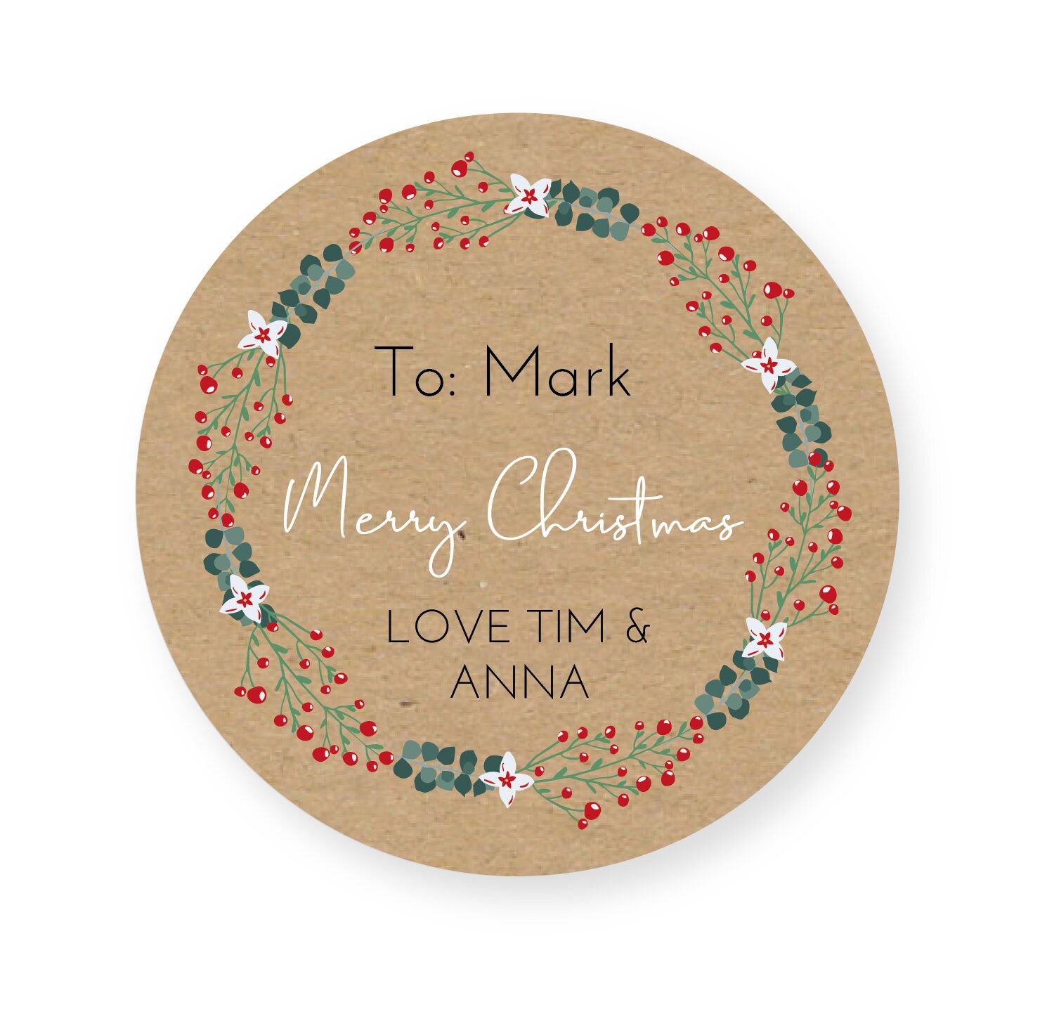 24 Personalised Christmas Labels / Stickers / Gift Labels / - Etsy UK