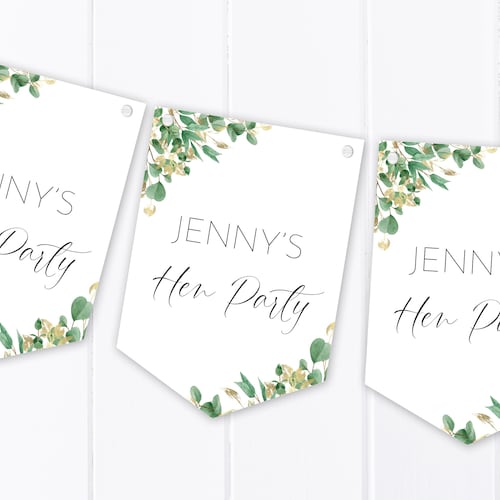 Custom Hen Party Decoration Bridal Shower Banner - Etsy UK