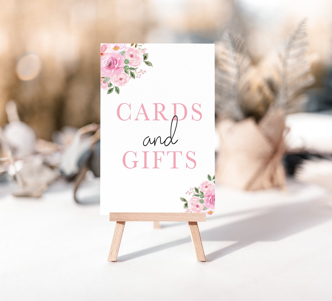 Pretty Pink Floral - Wedding Table Signs - Personalise With Any Text ...