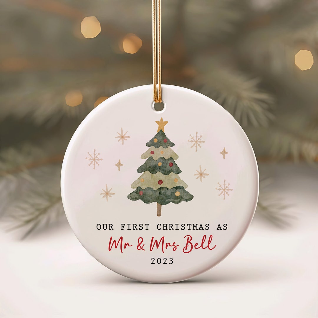 Personalised Couple First Christmas Married Ornament Our 1st Xmas as ...