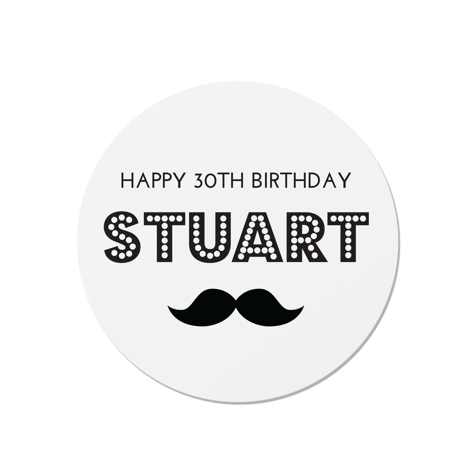 Personalised Male Happy Birthday Stickers Any Text or Age | Etsy UK