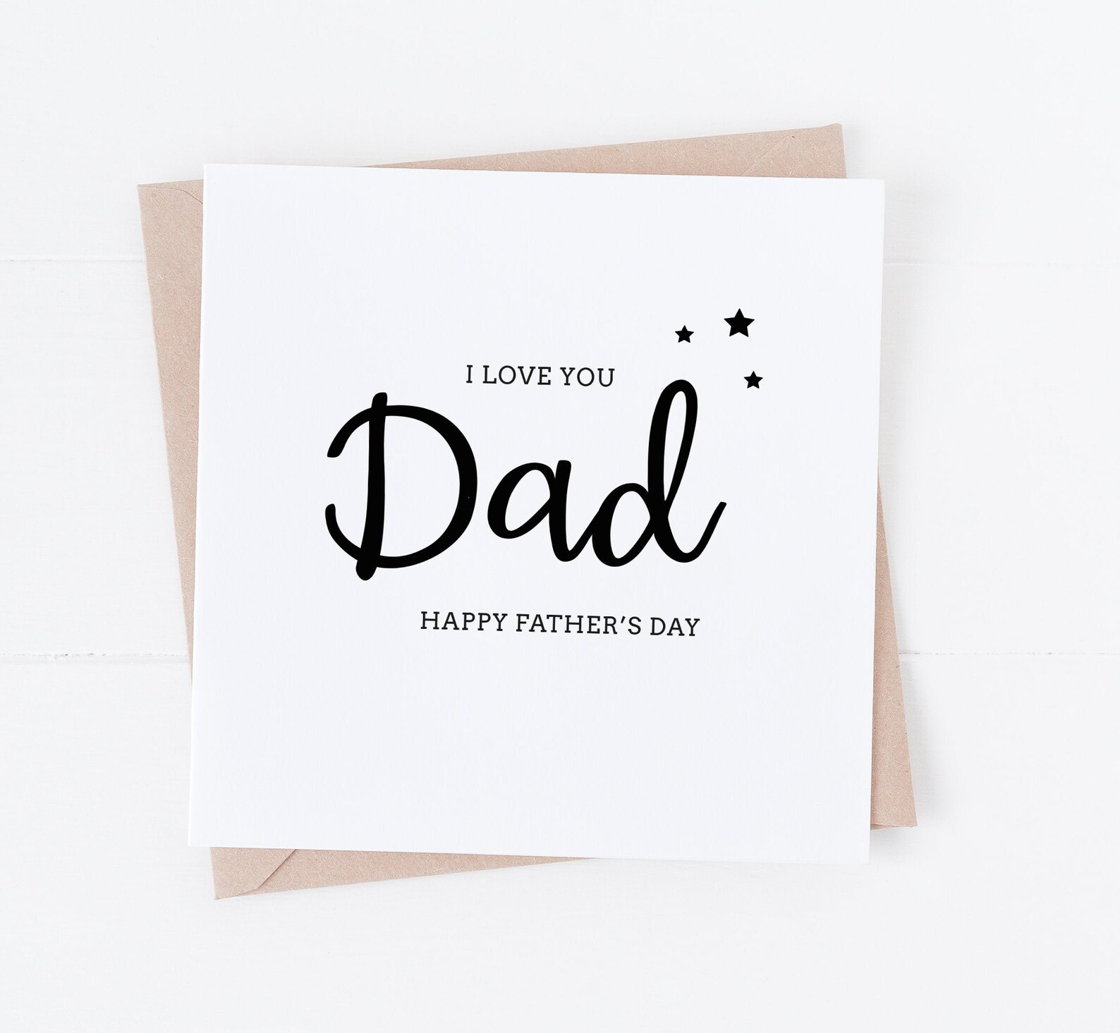 I Love You Dad Happy Father's Day Card Modern Style - Etsy UK