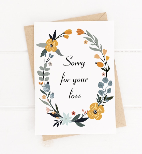 Sorry For Your Loss Printable Cards