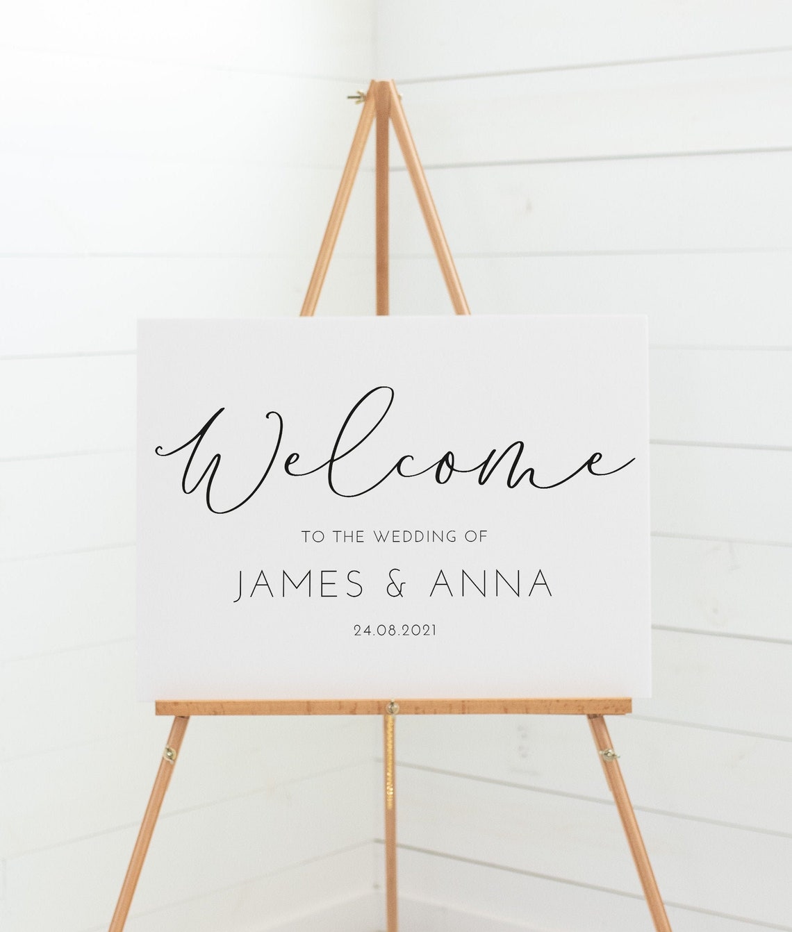 Personalised Wedding Welcome Sign Minimalist Simple Design - Etsy