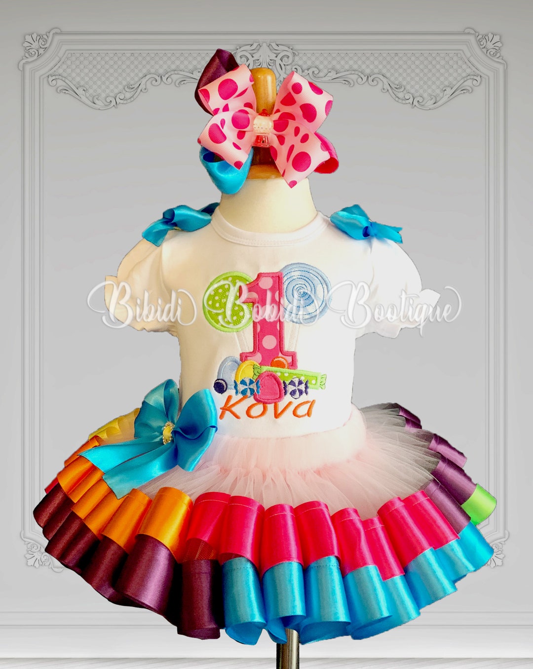 Candyland Ribbon Trimmed Birthday Set - Etsy