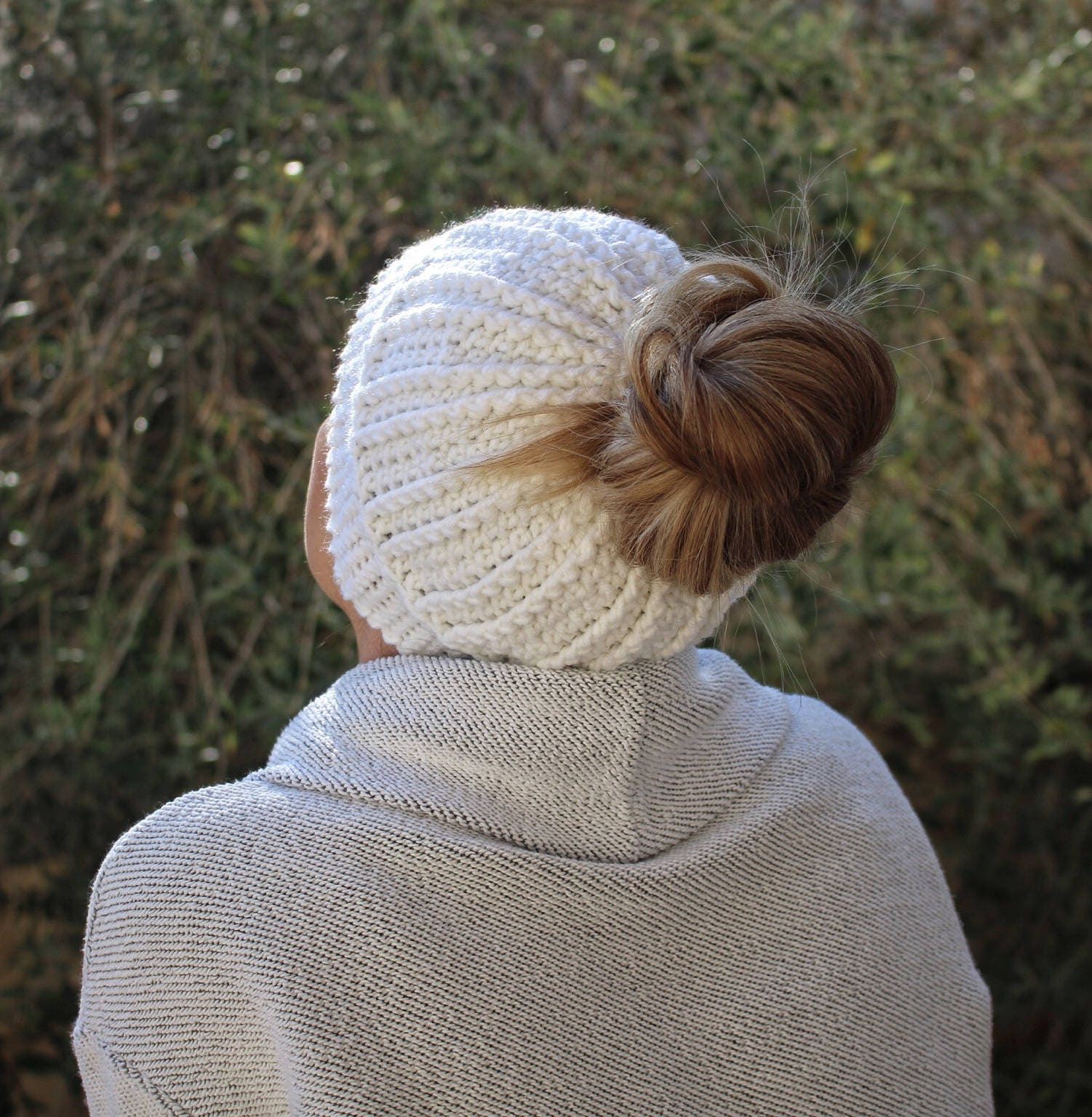 Messy Bun Pattern Messy Bun Touque Crochet Hat Pattern - Etsy Australia