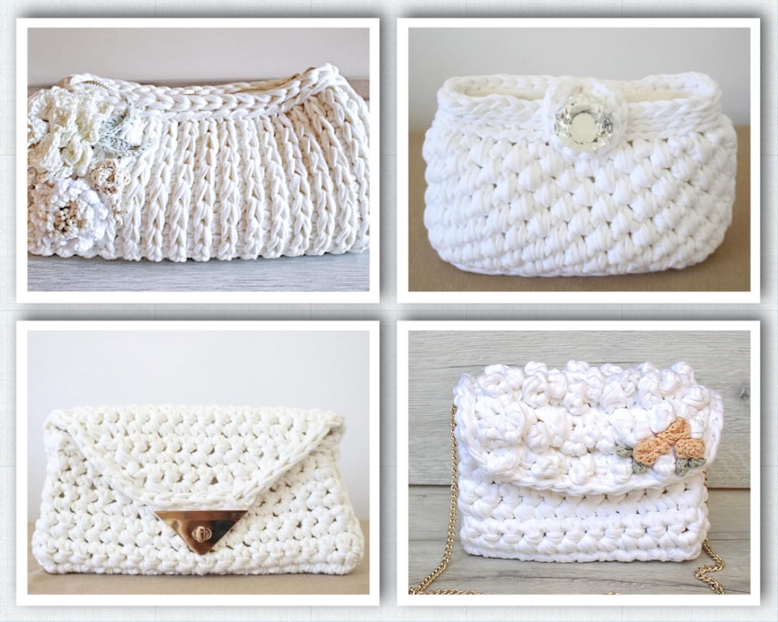 Wedding Pattern Bundle, Wedding Gift, Crochet Bag Pattern, Envelope ...