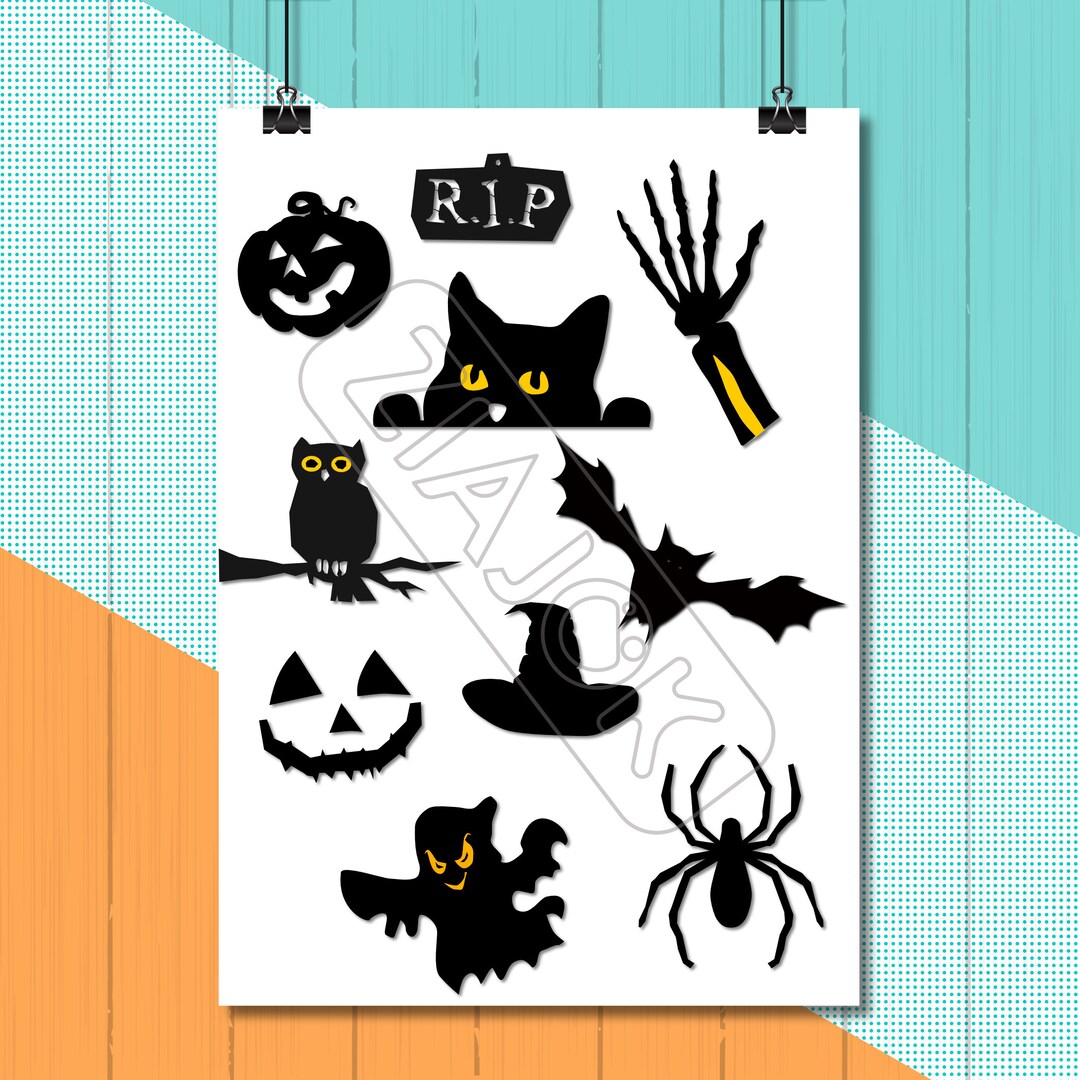 Halloween Clipart Bundle: Pumpkin, Ghost, Spider (digital File) - Etsy