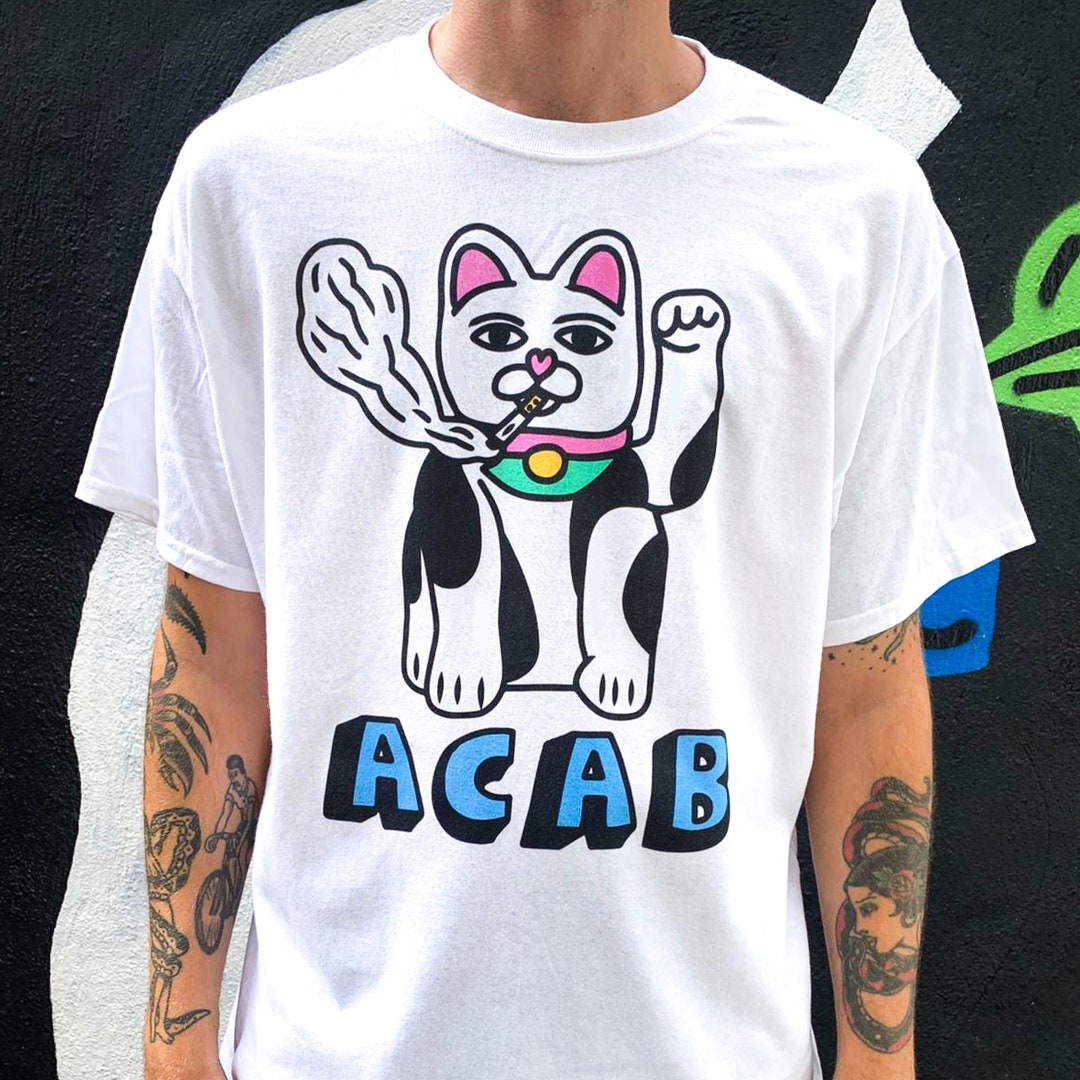 ACAB Cat T-shirt Punk - Etsy