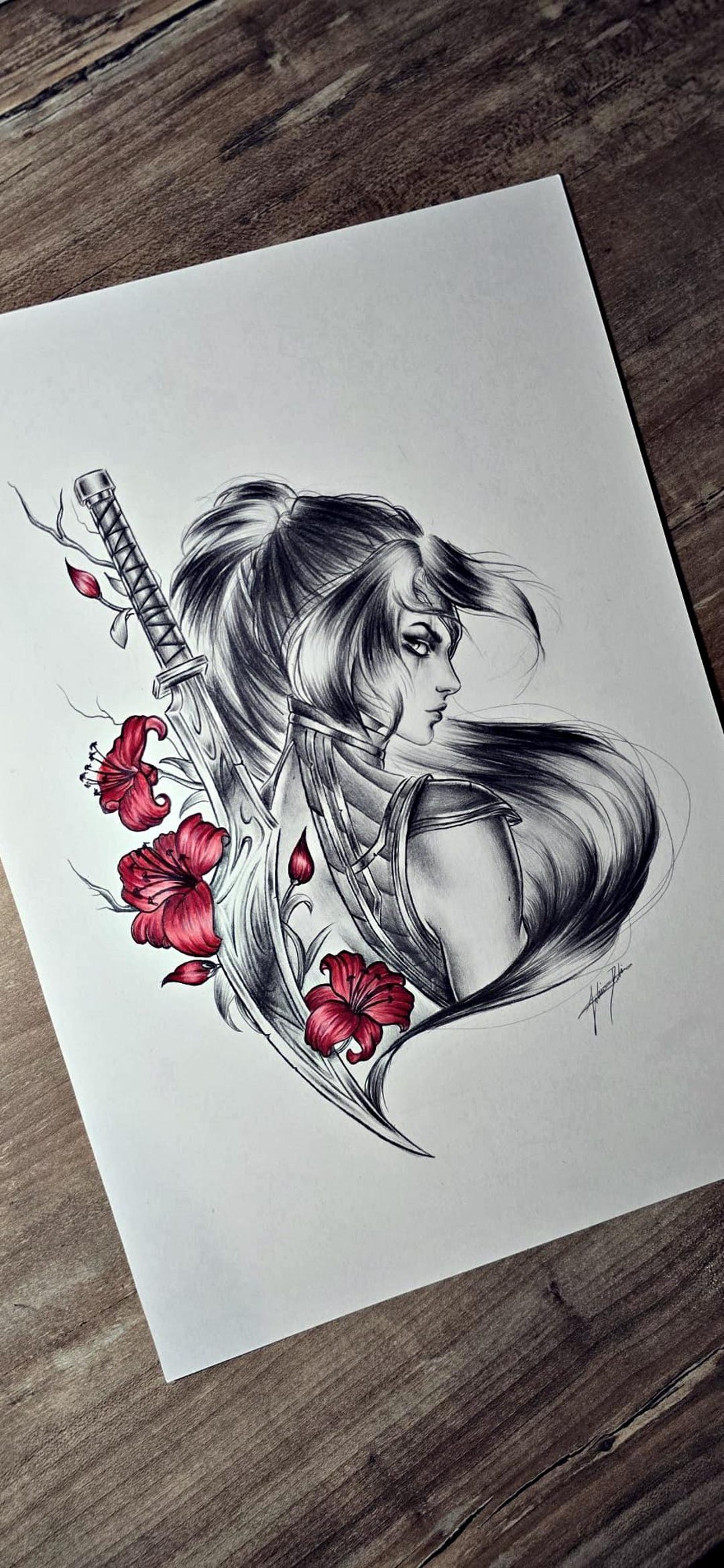 Kat Bite Marks Inspired - Original Pencil Drawing - Etsy