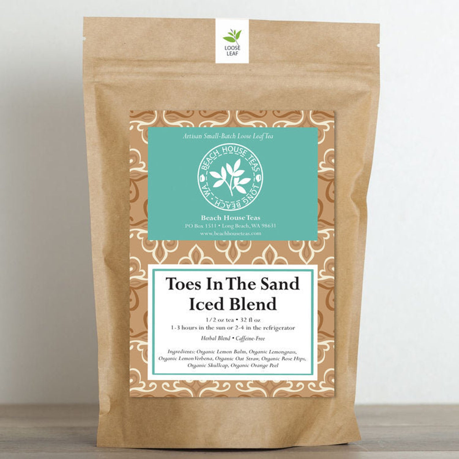 Organic Loose Leaf Tea: Toes in the Sand Iced Blend, Handblended in ...