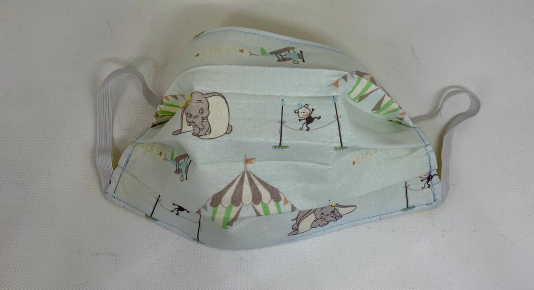 Dumbo Fabric Pleated Face Mask - Etsy