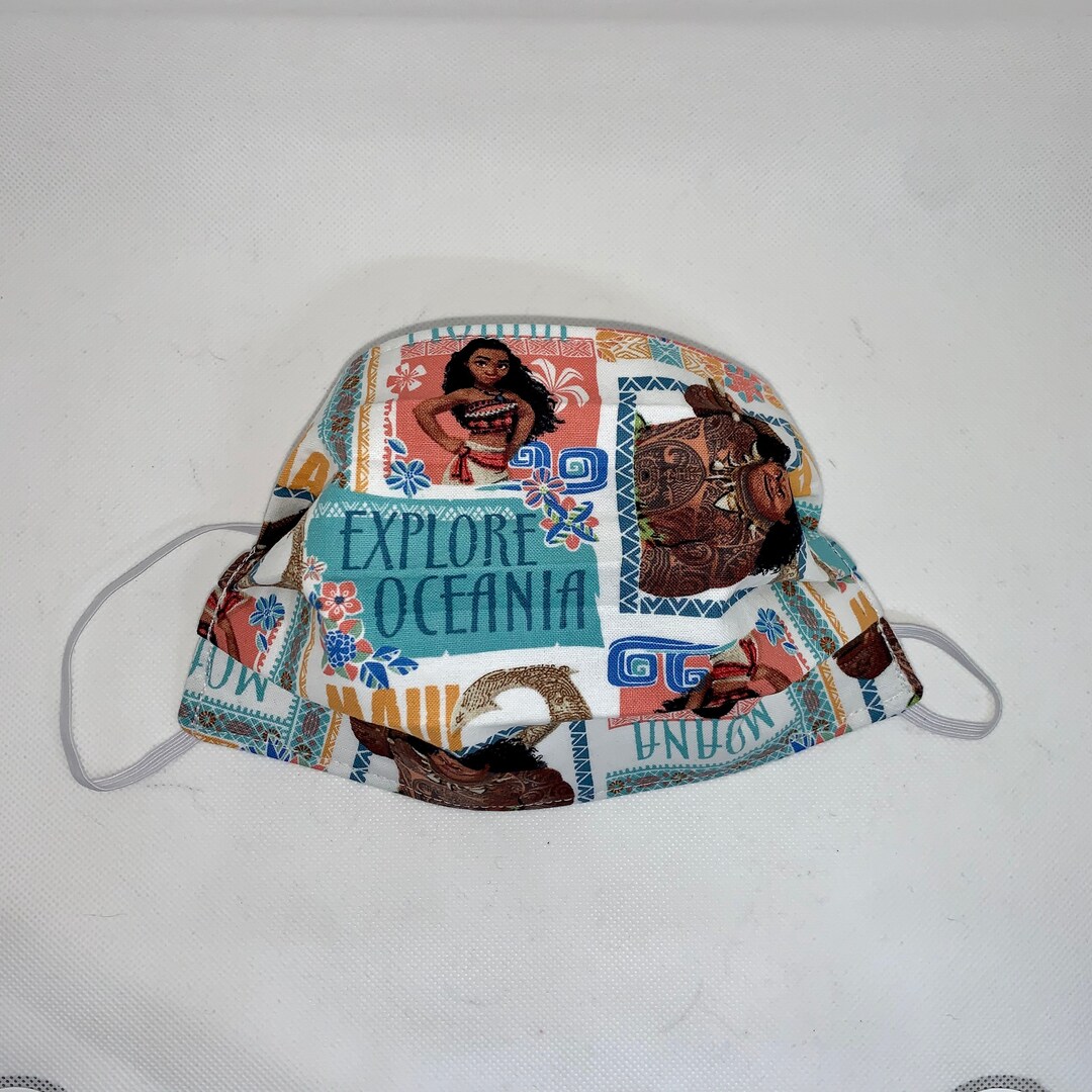 Moana Pleated Fabric Face Mask - Etsy.de