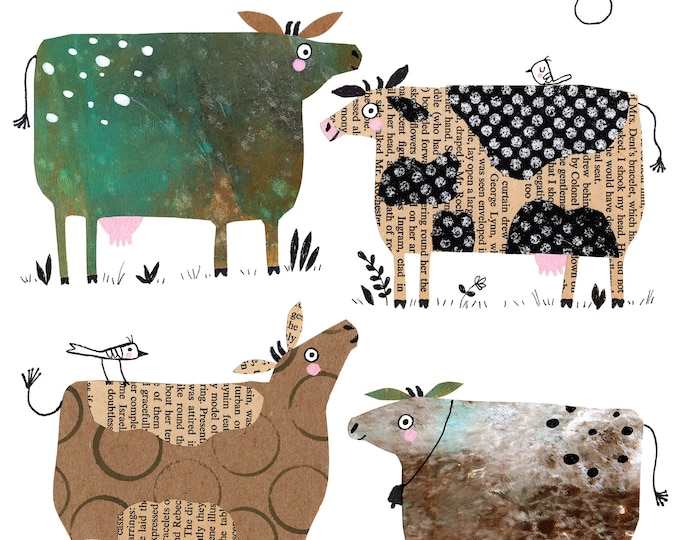 CUT PAPER COWS - Etsy