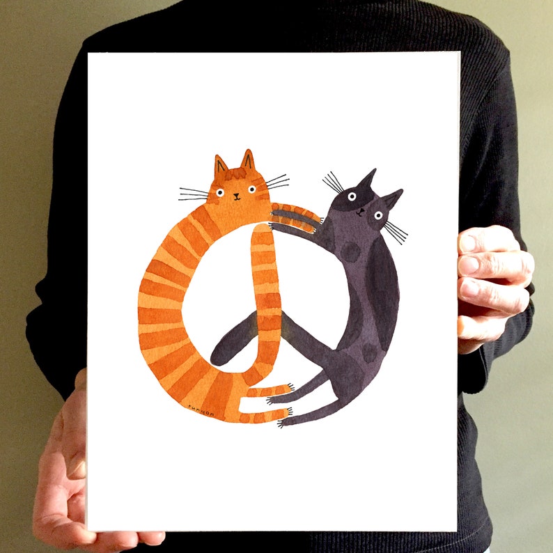 WORLD PEACE CATS - Etsy