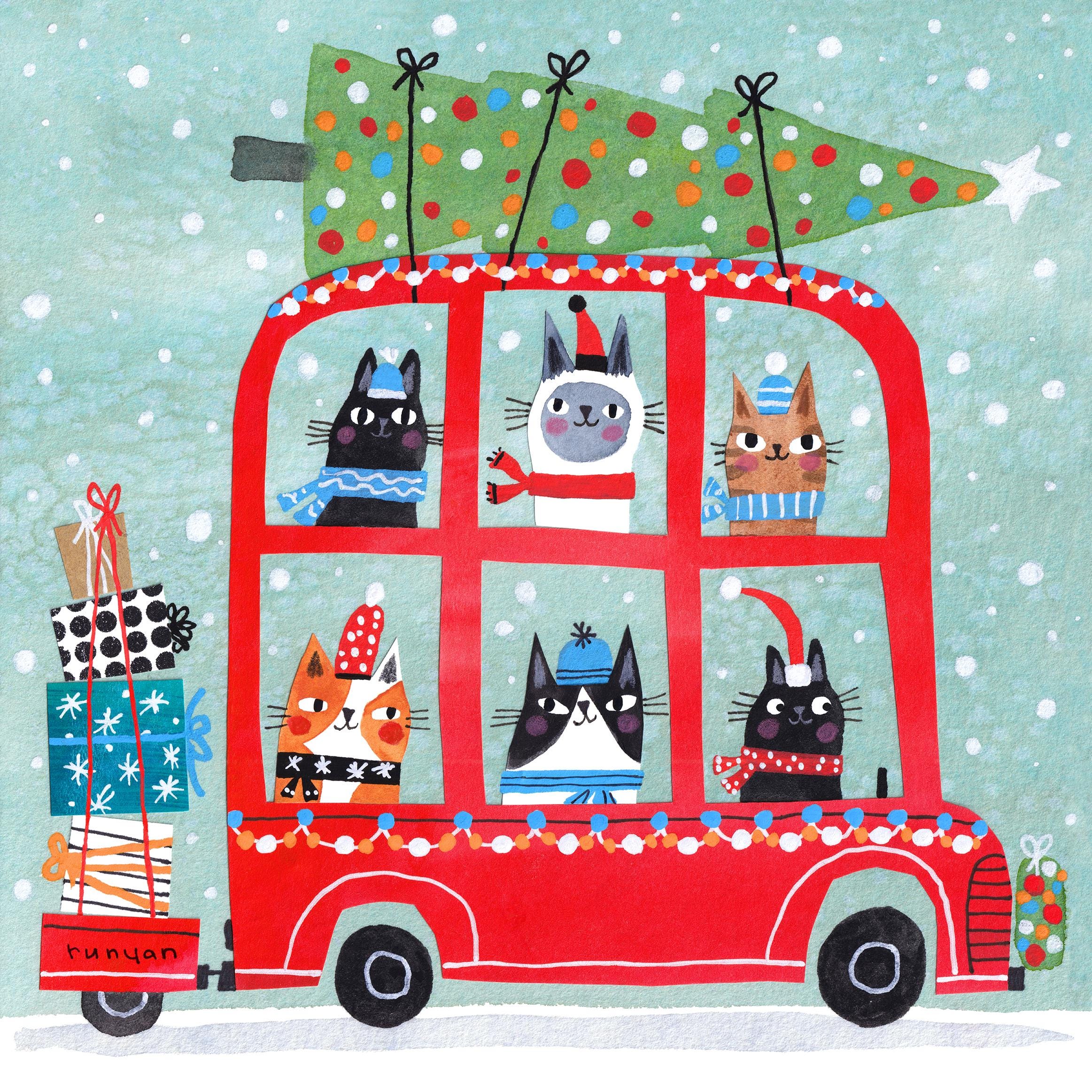 HOLIDAY CAT BUS - Etsy
