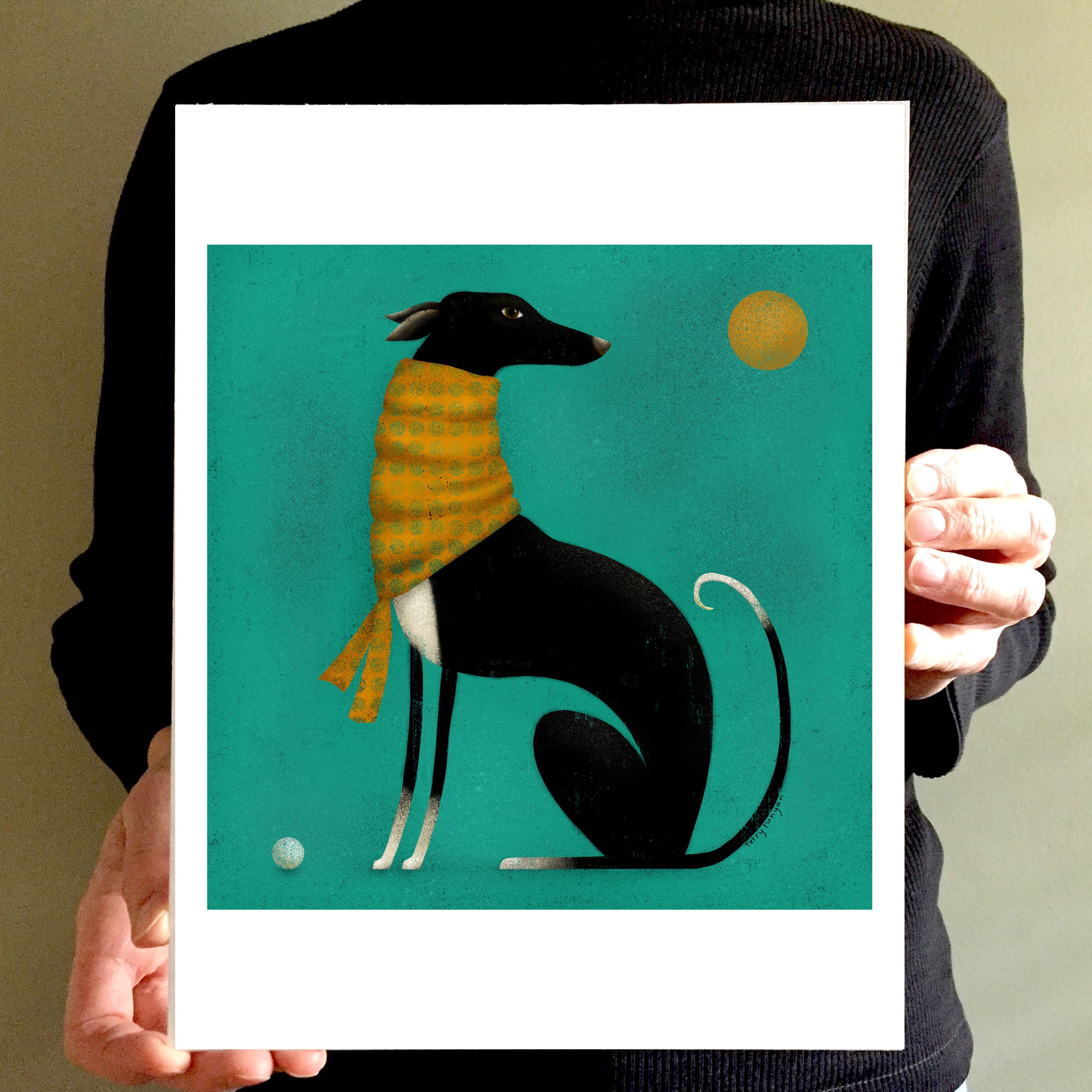 BLACK GREYHOUND - Etsy