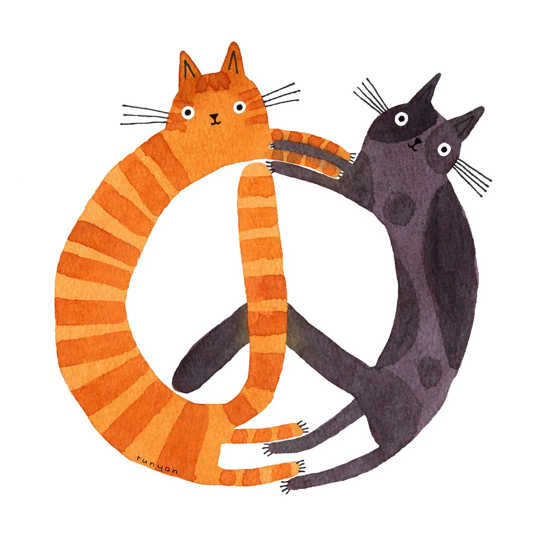 WORLD PEACE CATS - Etsy