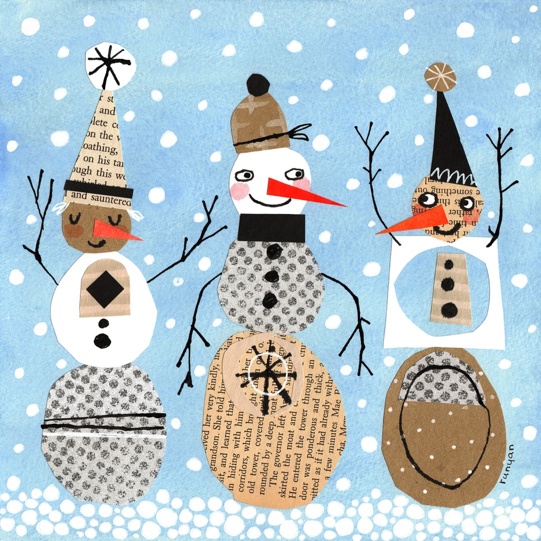 PAPER SNOW PEOPLE - Etsy