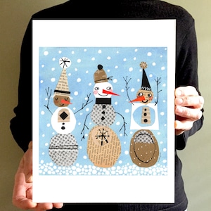 PAPER SNOW PEOPLE - Etsy