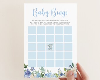 Silly Little Monkey Baby Shower Games Boy Blue Safari - Etsy