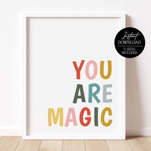 You Are Magic Nursery Wall Print // Printable Kids Wall Art, Wall Print ...