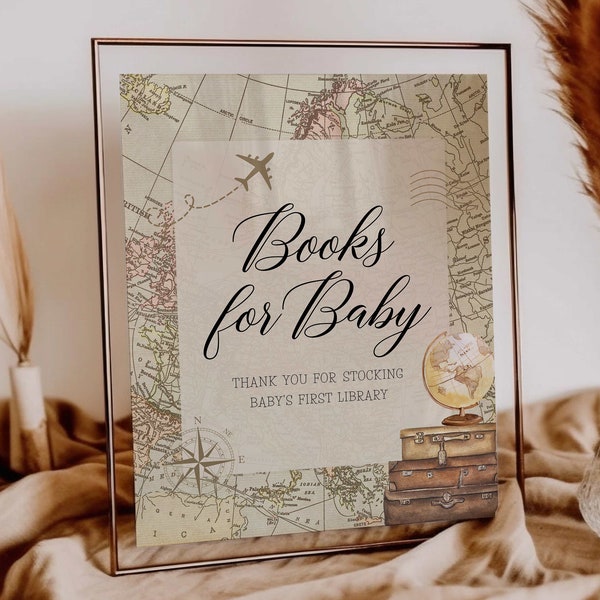 Printable Baby Shower Sign in Books - Etsy