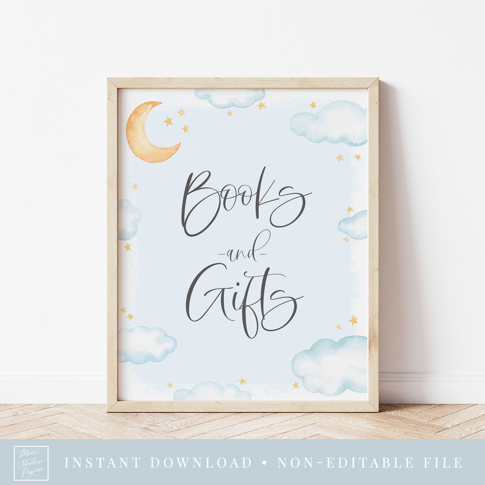 Books and Gifts Table Sign // Twinkle Baby Shower Sign Moon - Etsy