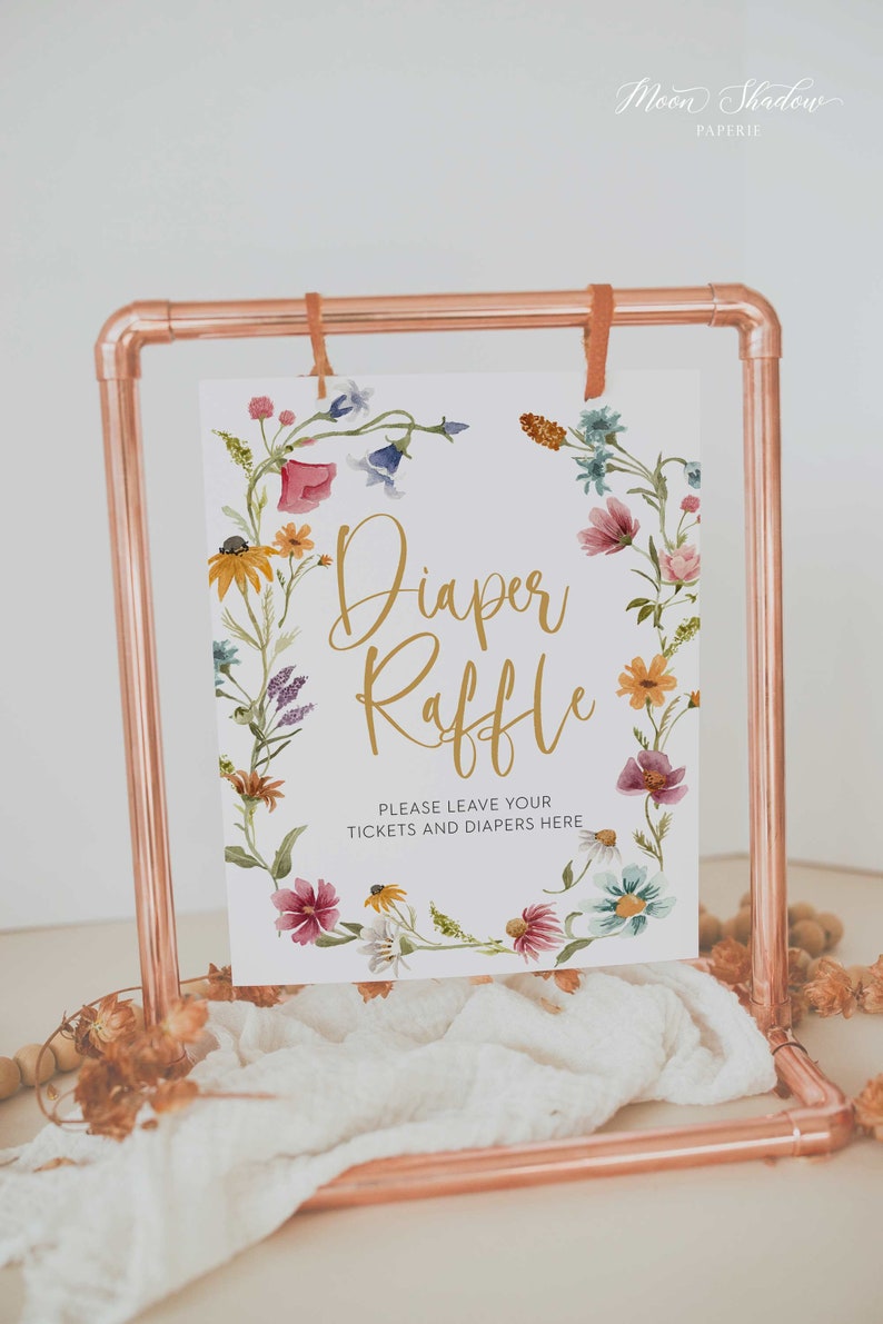 Printable Diaper Raffle Sign // Baby Shower, Bridal Shower, Birthday ...