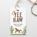 Cowboy Birthday Favor Tags // Cowboy Birthday Western Party - Etsy